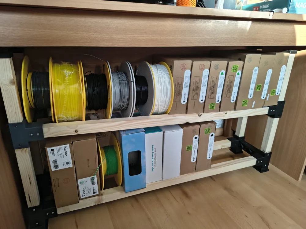 Filament rack wooden beam 30x30 mm - Free 3D Print Model - MakerWorld