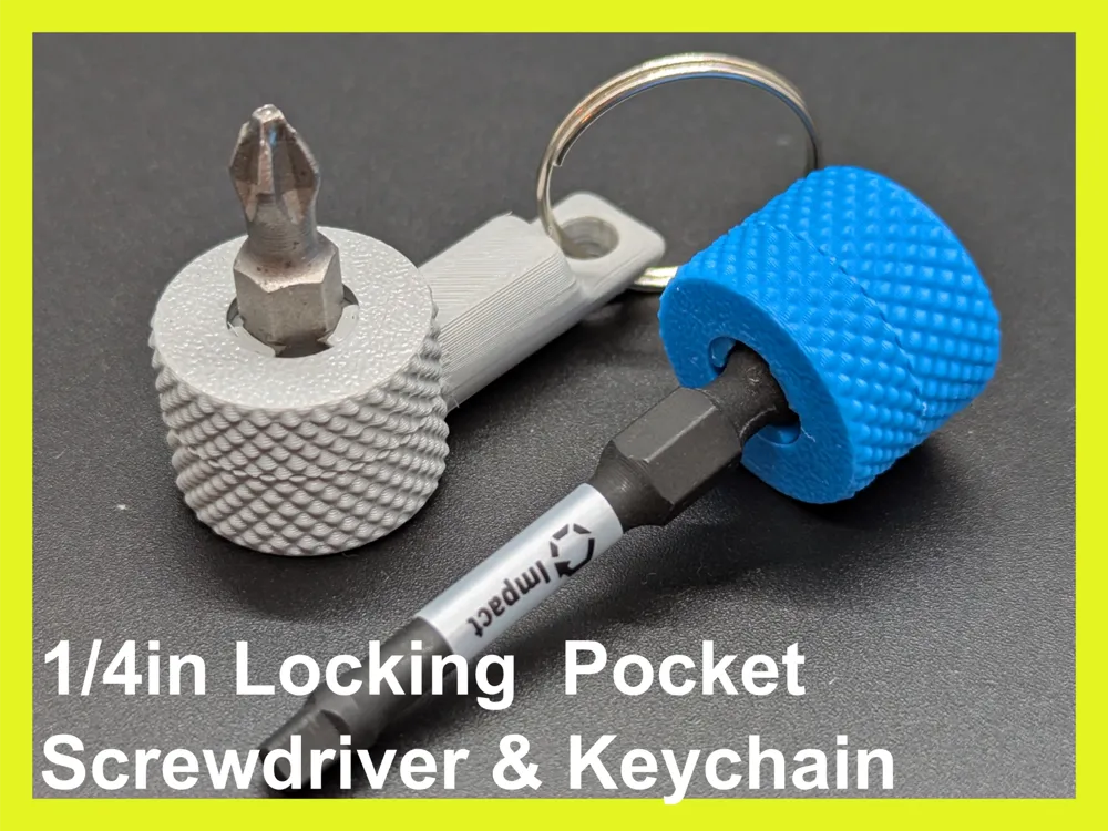 1/4in Locking Pocket Screwdriver & Keychain by regun - MakerWorld