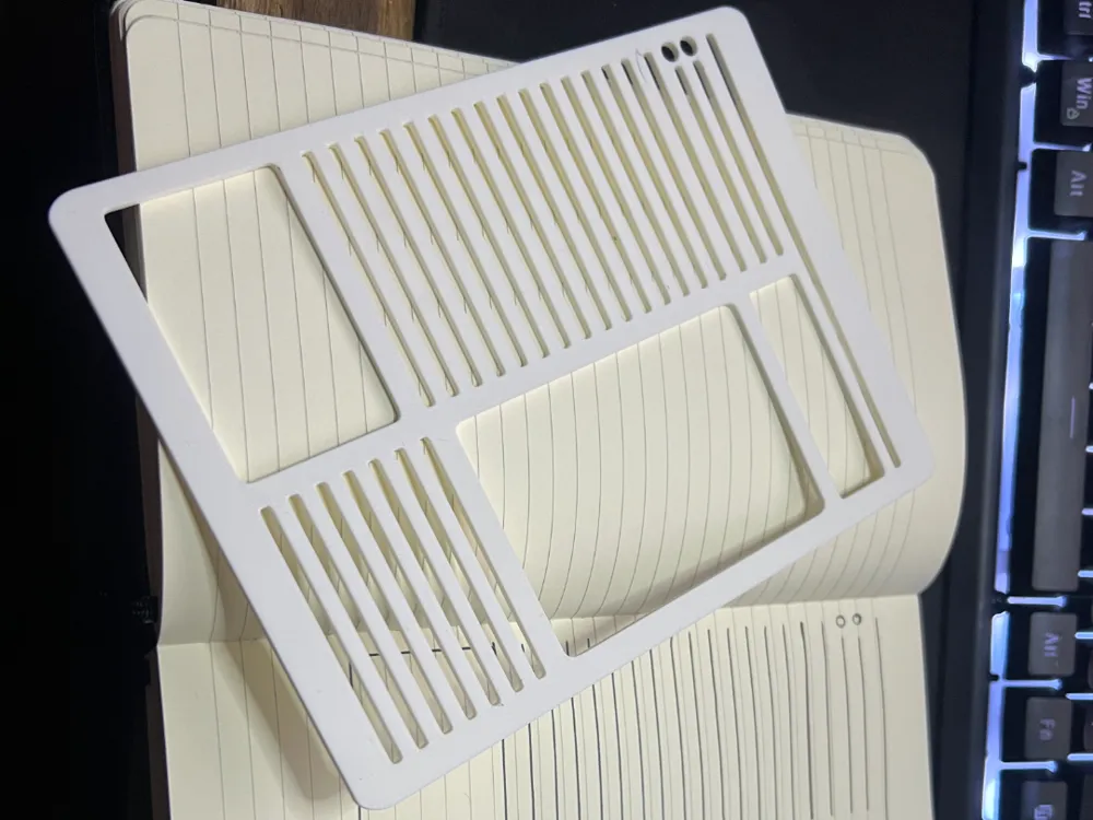 Notebook Stencil - Free 3D Print Model - MakerWorld