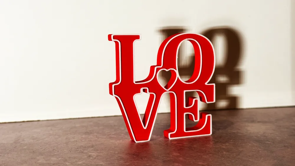 Valentines Decoration - LOVE - Free 3D Print Model - MakerWorld