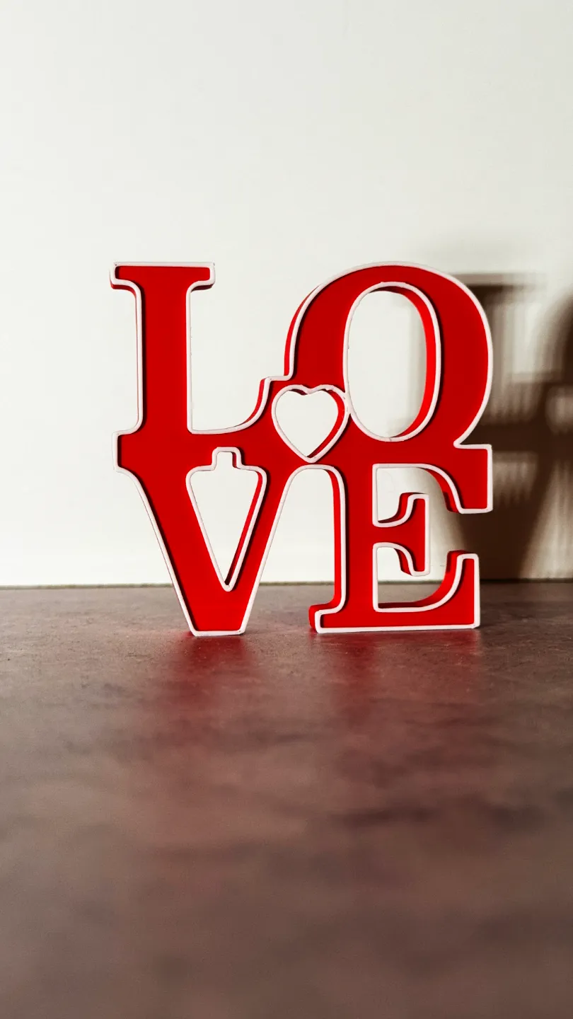 Valentines Decoration - LOVE - Free 3D Print Model - MakerWorld