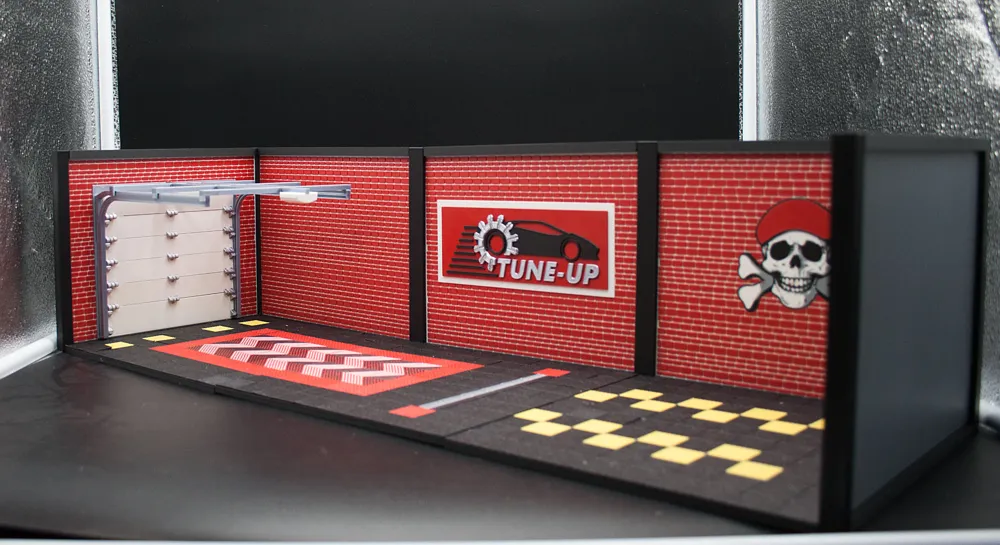 Modular Garage Diorama with tile floor, scale 1:18 - Free 3D Print ...