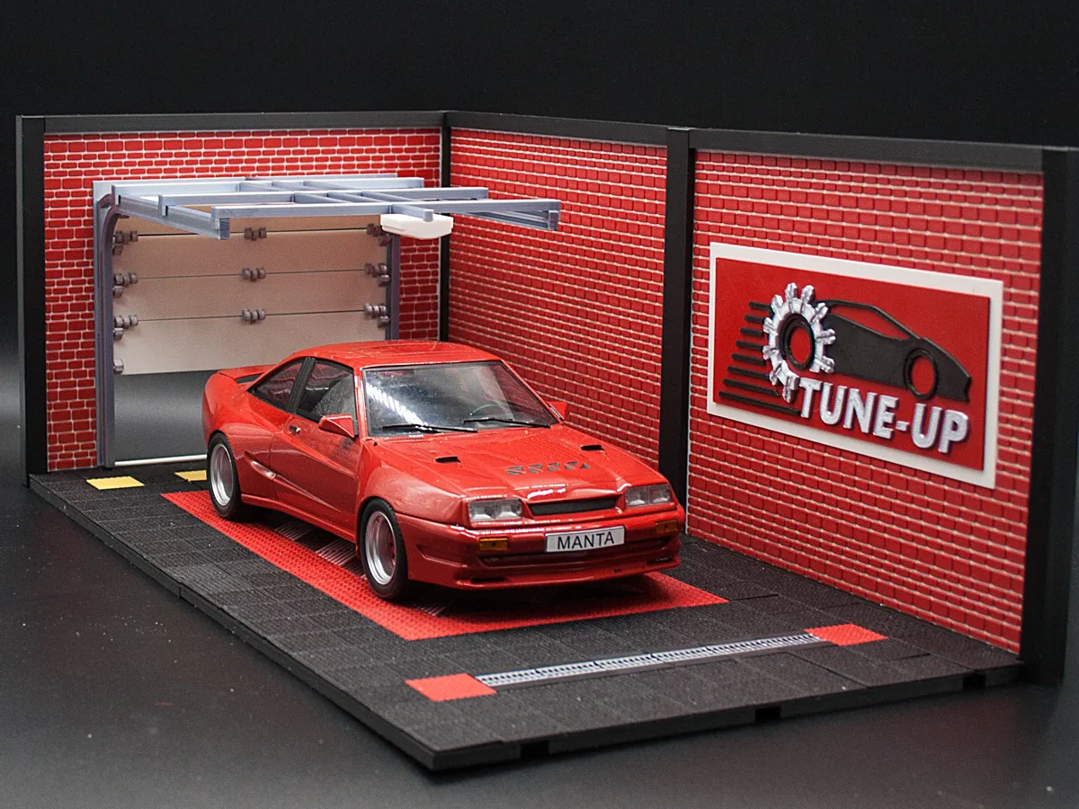 Modular Garage Diorama with tile floor, scale 1:18 - Free 3D Print ...