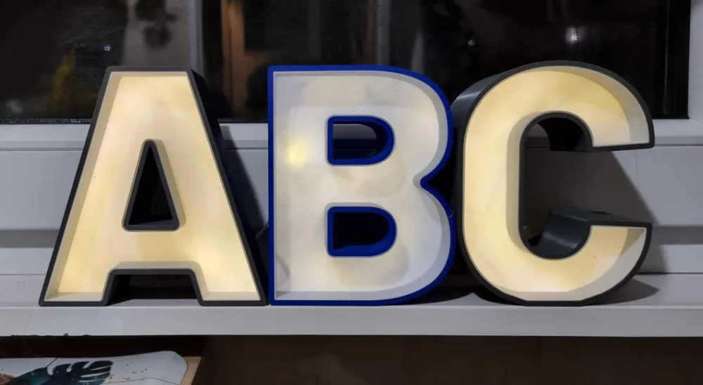 LED LIGHT SIGN LETTERS ALPHABET by SIODLO92 MakerWorld: Download Free 3D Models