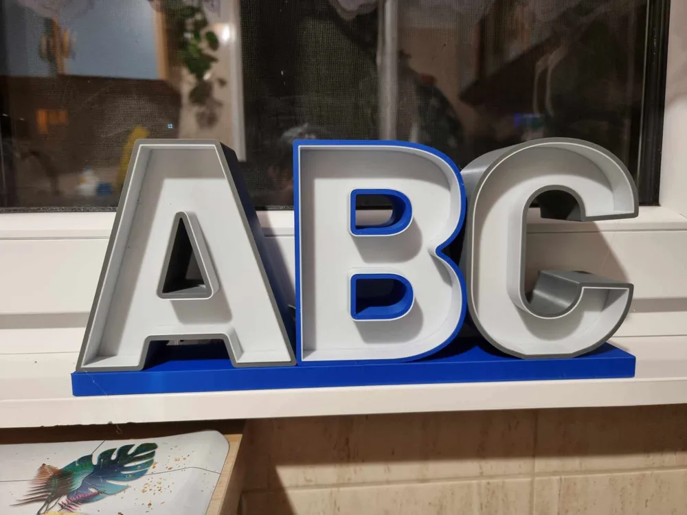 LED LIGHT SIGN LETTERS ALPHABET by SIODLO92 MakerWorld: Download Free 3D Models