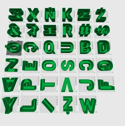 LED LIGHT SIGN LETTERS ALPHABET by SIODLO92 MakerWorld: Download Free ...