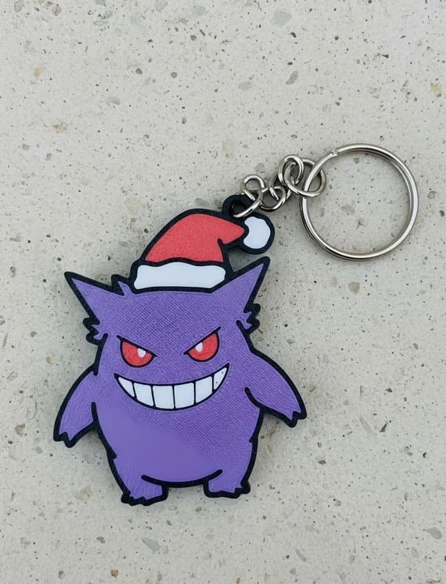 Santa hat Gengar - Free 3D Print Model - MakerWorld