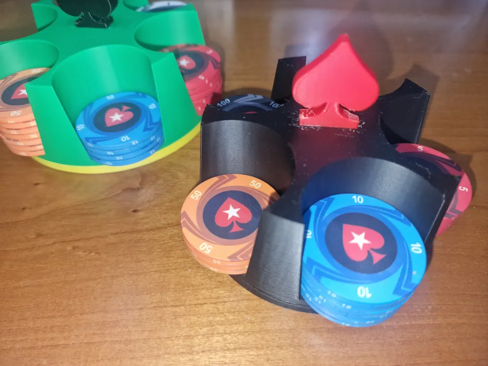 Rotating Poker Chips Holder (customizable) - Free 3D Print Model ...