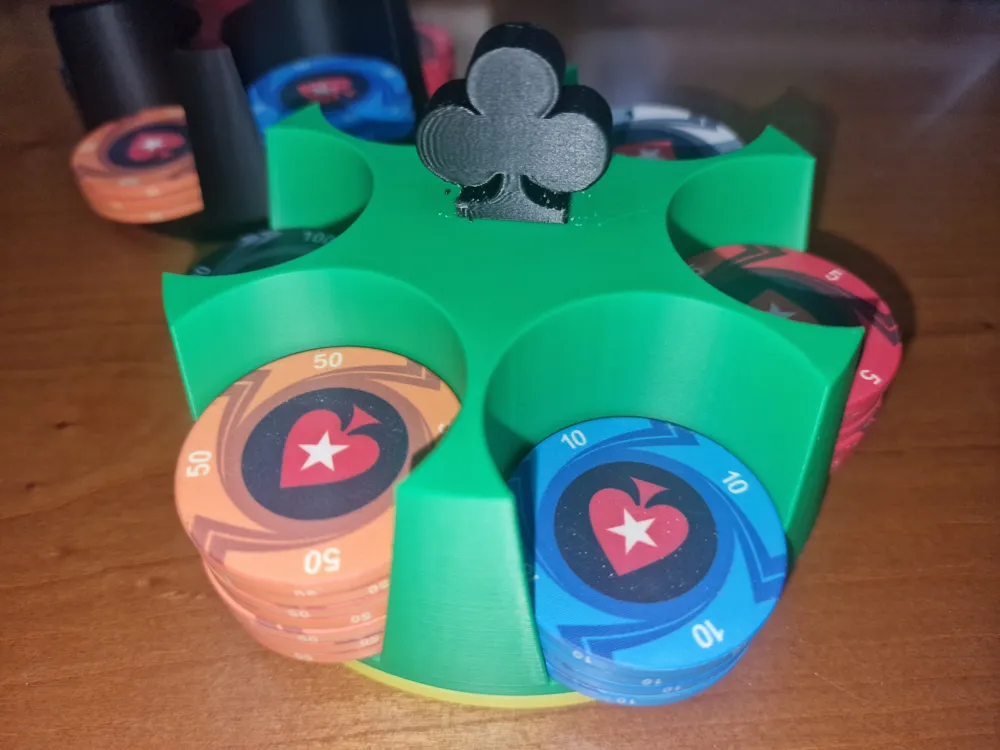 Rotating Poker Chips Holder (customizable) - Free 3D Print Model ...