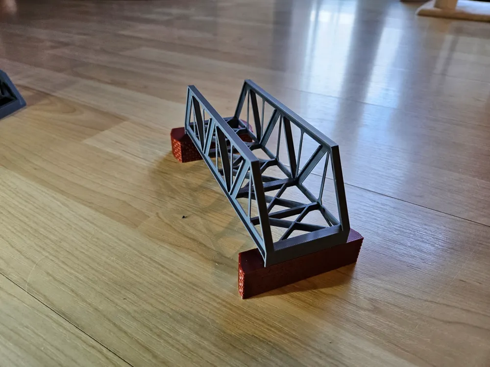 TT/N scale model railway bridge 166mm, endlessly extendable by LT ...