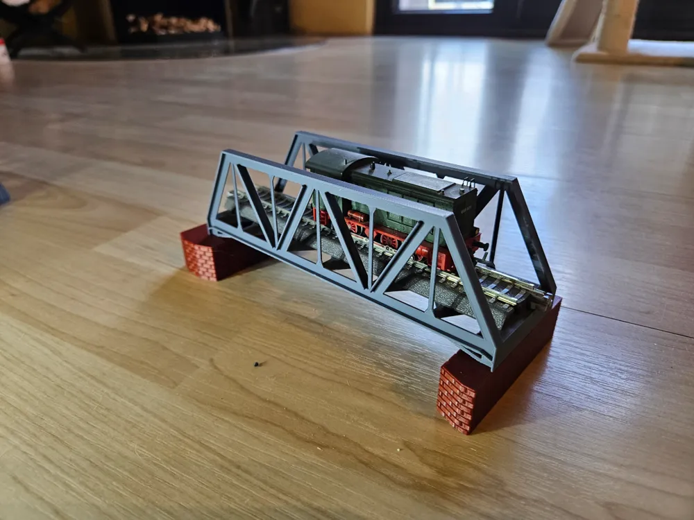 TT/N scale model railway bridge 166mm, endlessly extendable by LT ...