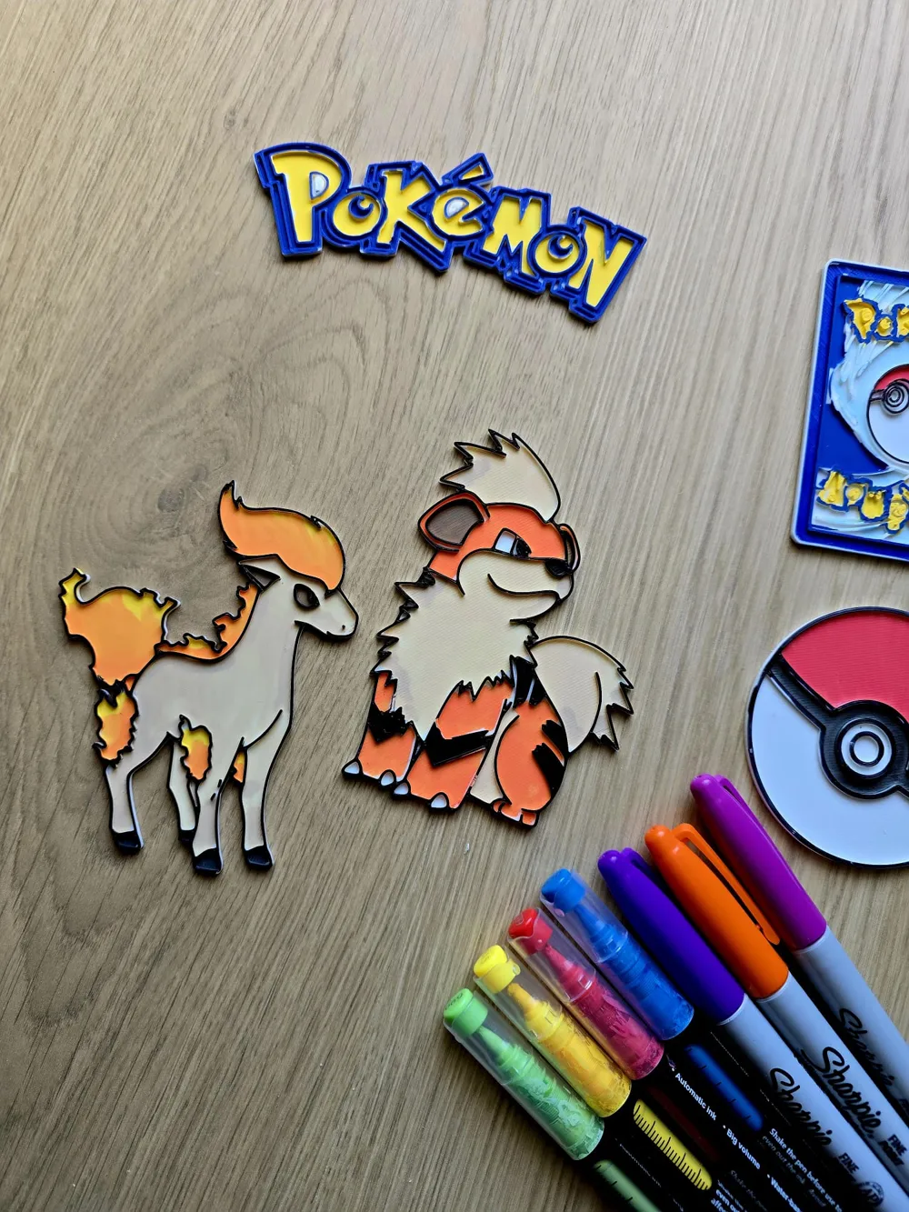 Pokemon Ponyta Growlithe Coloring DIY SET Decor by Merilno3D - MakerWorld