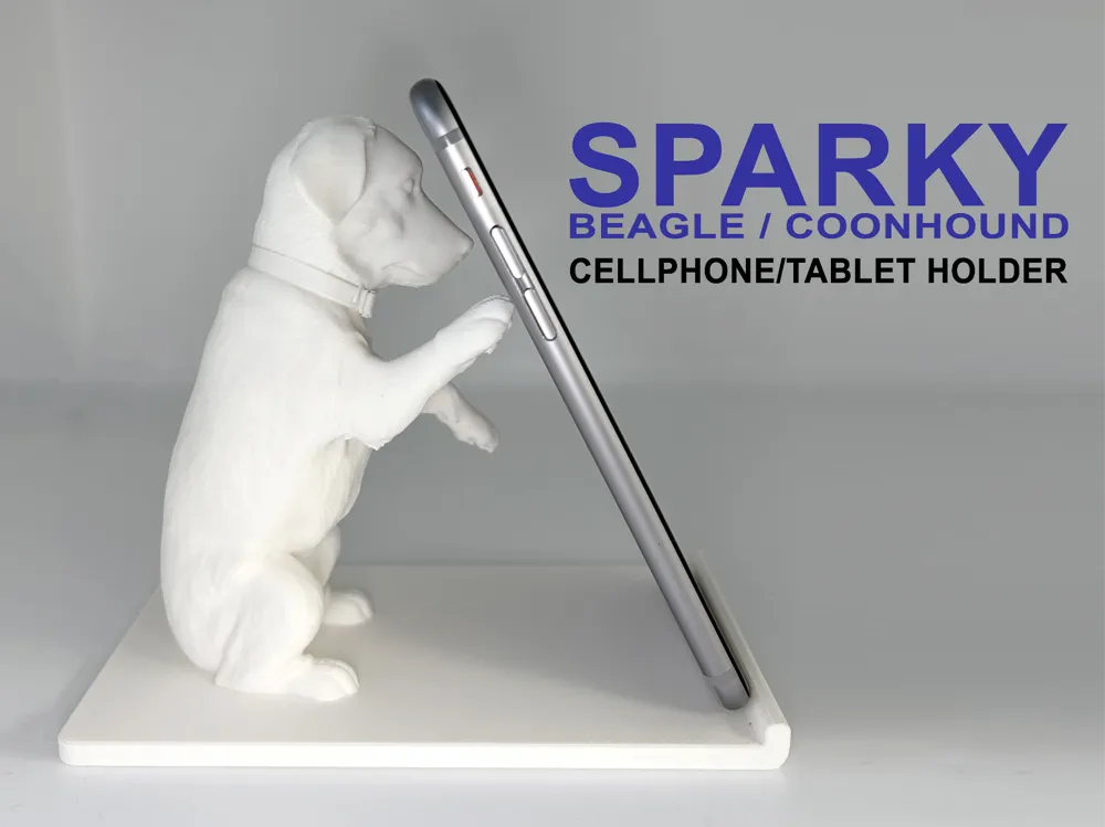 Beagle/Coonhound "Sparky" Cellphone/Tablet Holder - Free 3D Print Model ...