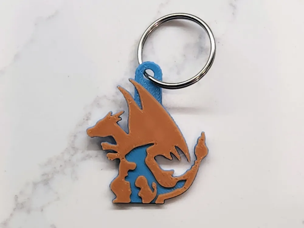 Charizard Keychain by Halien MakerWorld: Download Free 3D Models