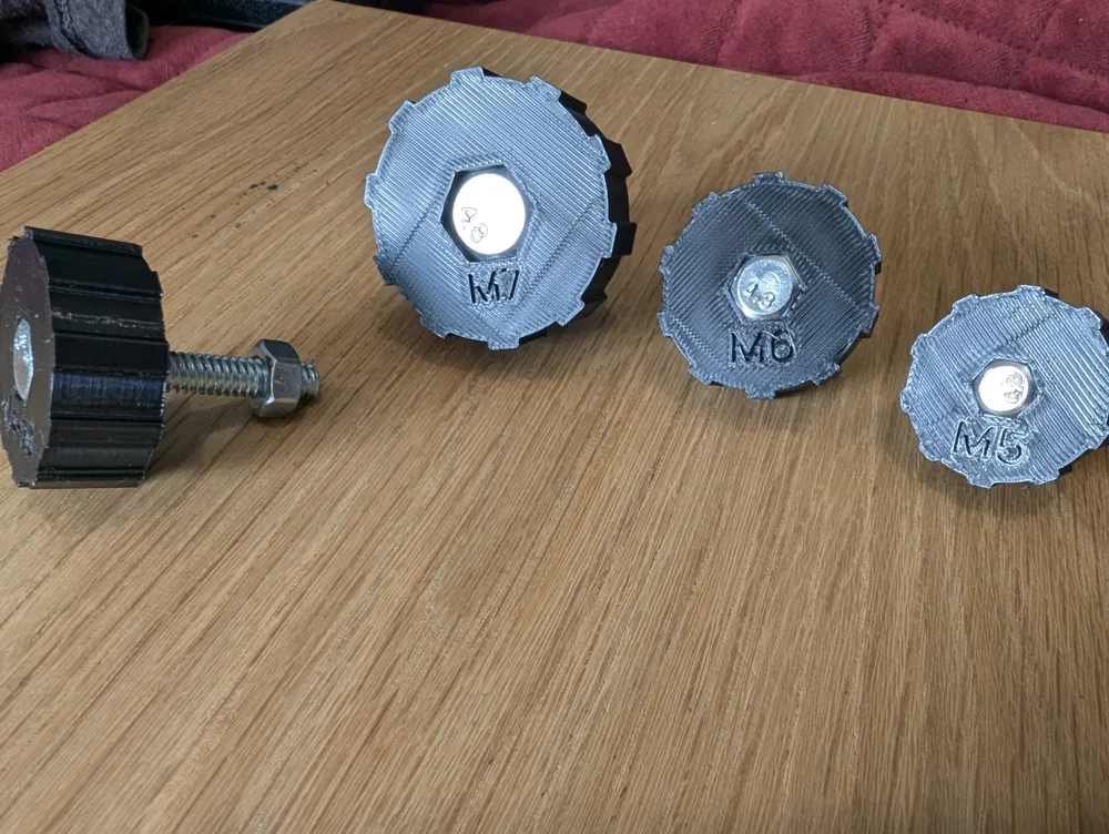 Universal Bolt Knobs – M5, M6, M7 & 1/4-20 - Free 3D Print Model ...