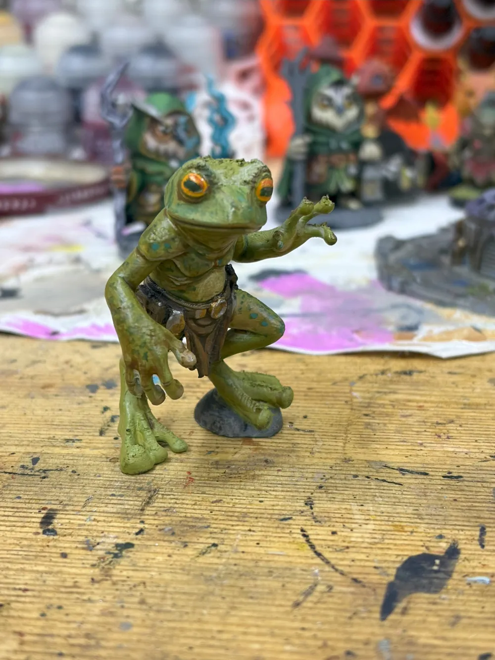 Miniatura de Guerrero Rana – PNJ de Fantasía Chibi para DnD - Modelo de ...