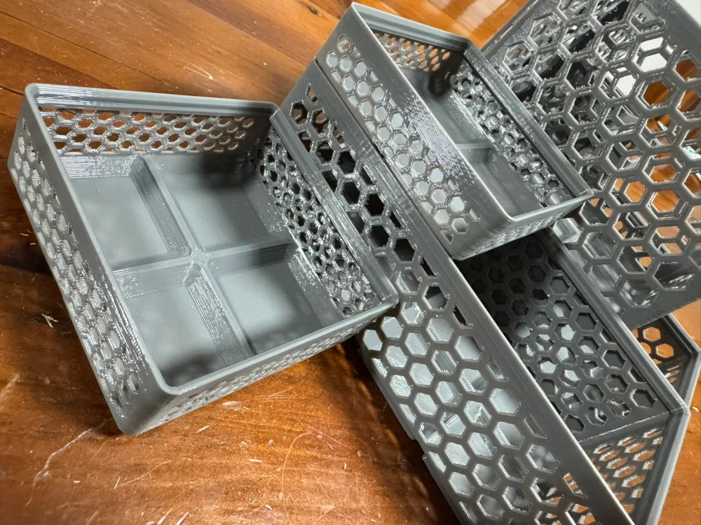 Gridfinity Hex Bins Light (rotated grid) all sizes by ostat MakerWorld ...