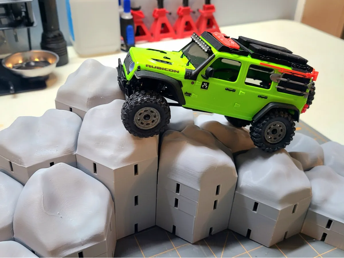 Modular 3D Printable Mini RC Crawler Rocks - Free 3D Print Model ...