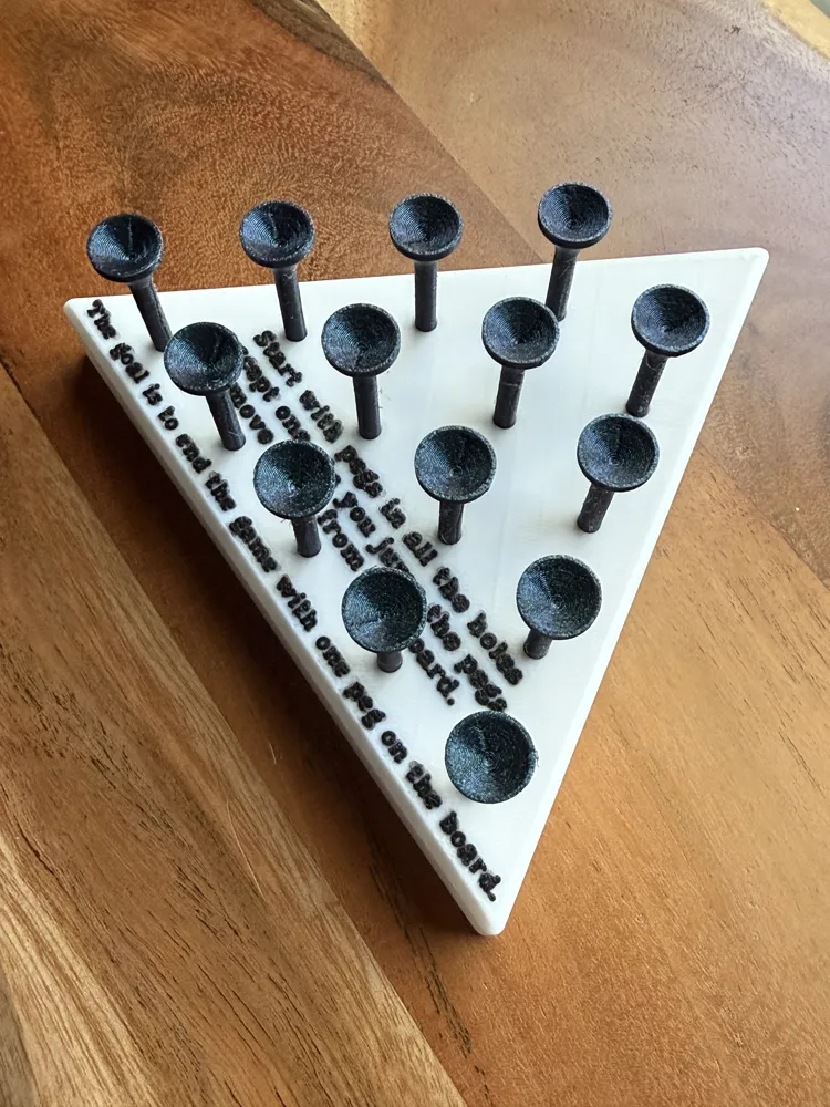 Triangle Peg Board Game by mvgordon MakerWorld: Download Free 3D Models