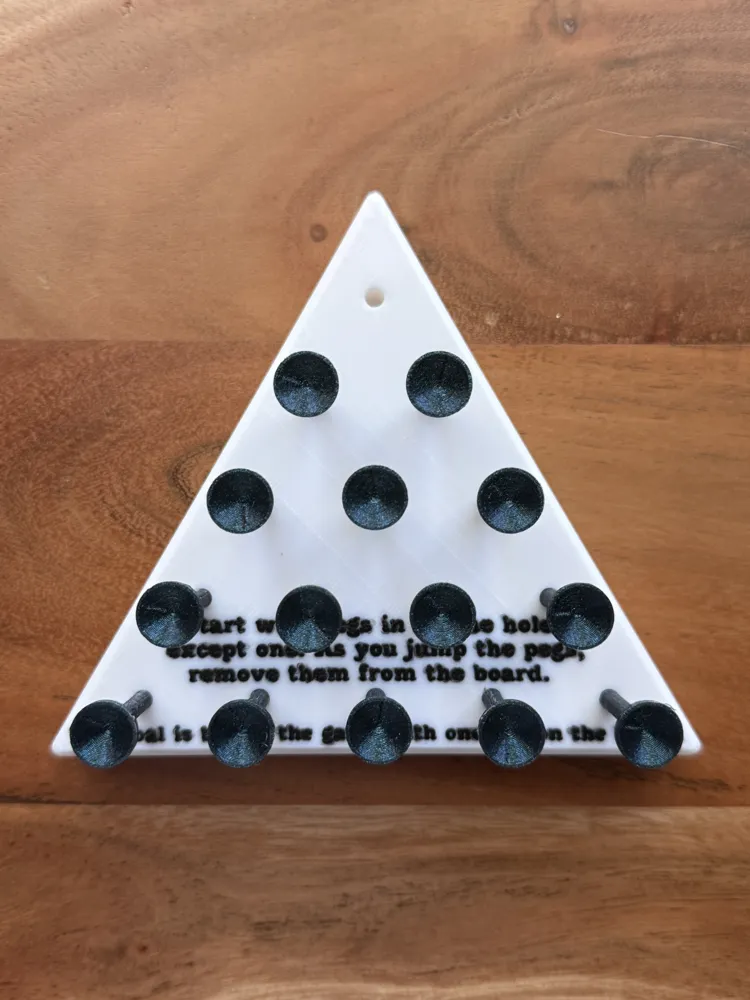 Triangle Peg Board Game by mvgordon MakerWorld: Download Free 3D Models