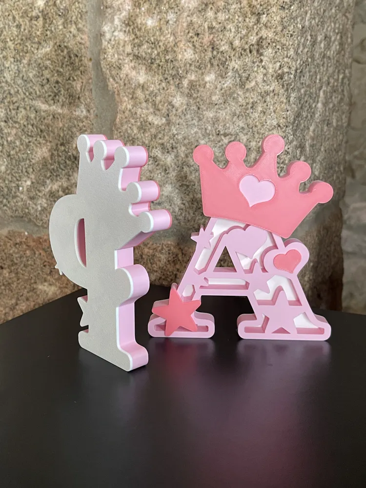 Letters Princess Alphabet A to Z - Free 3D Print Model - MakerWorld