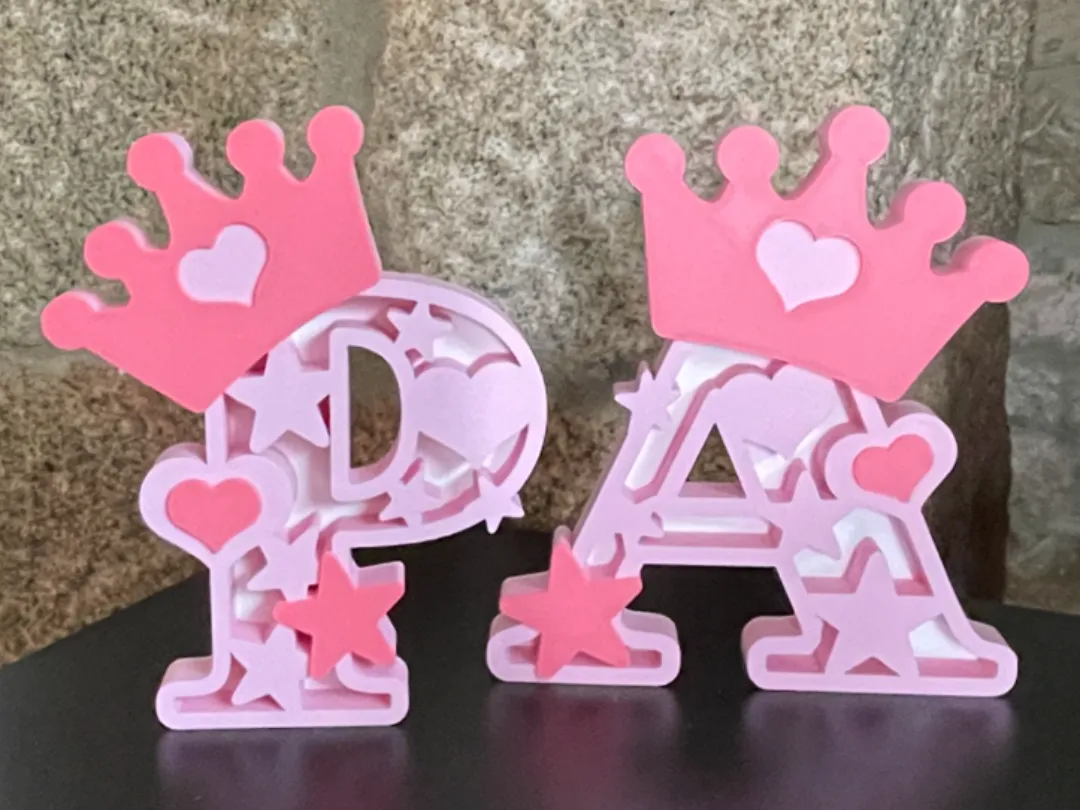 Letters Princess Alphabet A to Z - Free 3D Print Model - MakerWorld