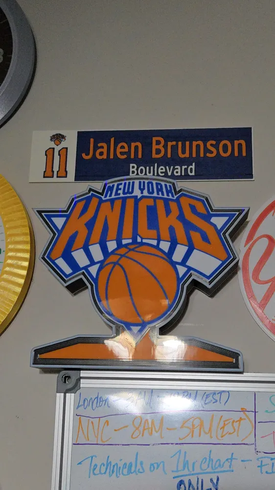 NYK Knicks Jalen Brunson NYC Street Sign - Free 3D Print Model - MakerWorld