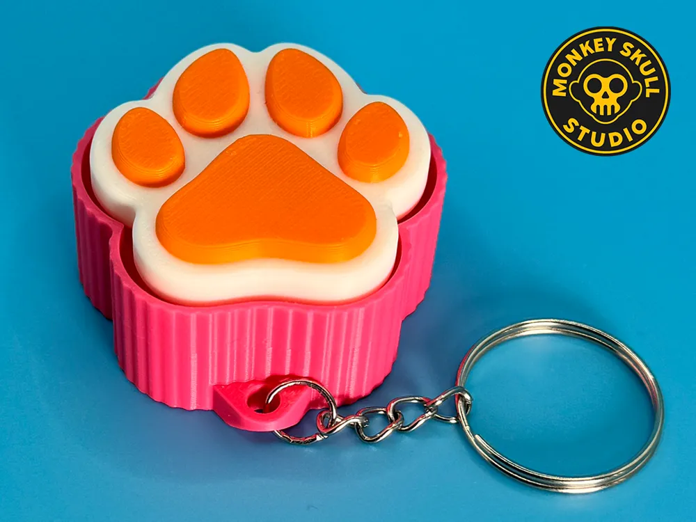 Paw Print MX Fidget Clicker Keychain - Free 3D Print Model - MakerWorld