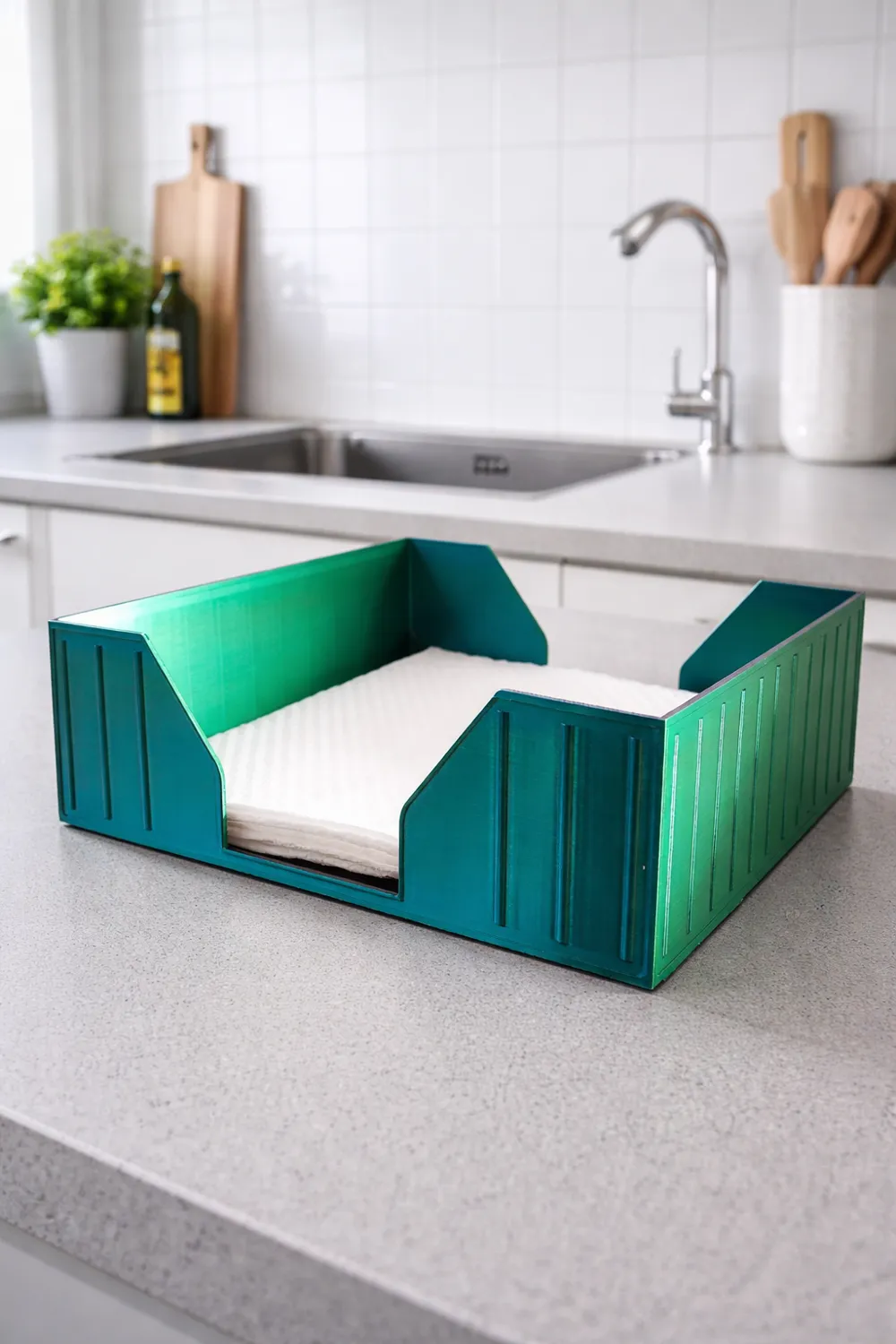 Kitchen napkin holder compatible 17X17 - Free 3D Print Model - MakerWorld