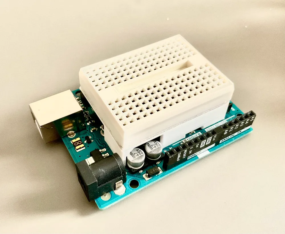 Mini Breadboard holder for Arduino Uno - Free 3D Print Model - MakerWorld