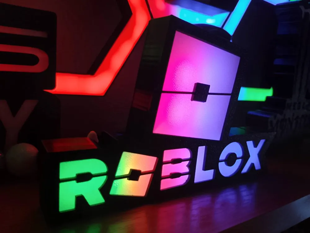 Roblox-Style RGB LED Lamp – Gaming Desk Decor - Free 3D Print Model ...