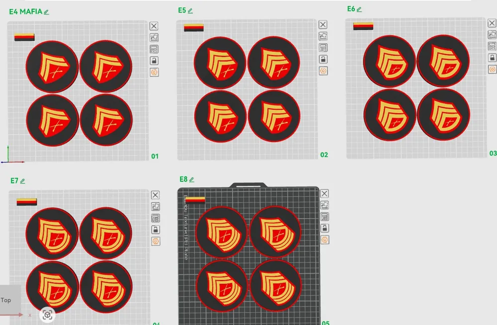 USMC Rank Insignia Coasters E3-E8 - Set of 4 by Centurion Custom Designs MakerWorld: Download ...