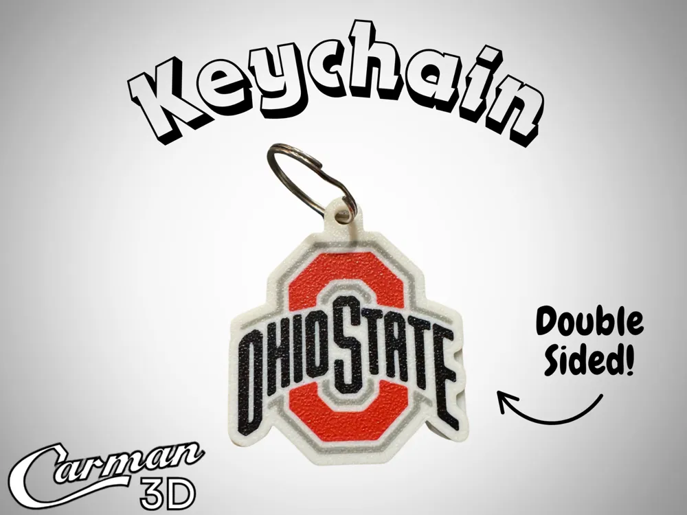 Ohio State Buckeyes Keychain - Free 3D Print Model - MakerWorld