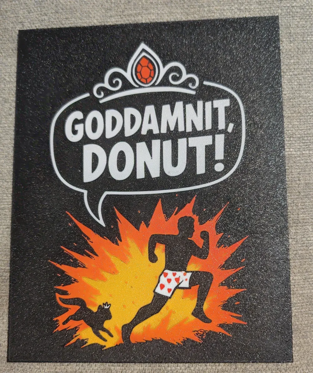 Doddamnit, Donut! Sign (Dungeon Crawler Carl) - Free 3D Print Model ...