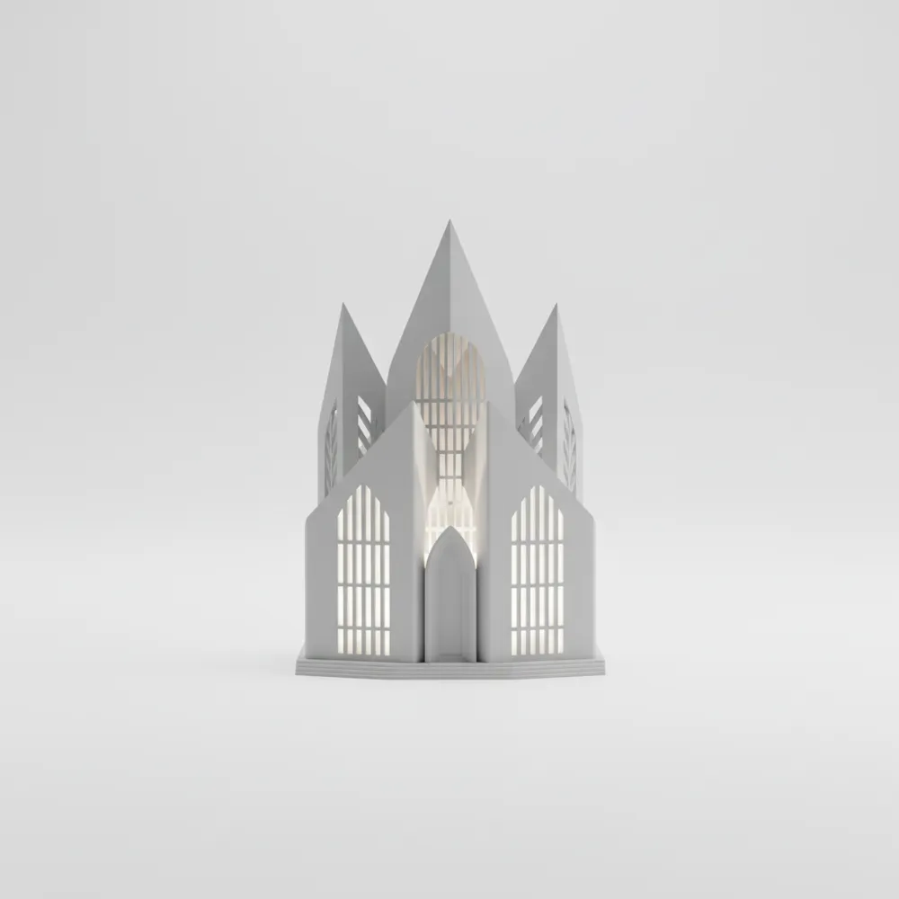 Minimalist Gothic Cathedral Book Nook Lamp - Free 3D Print Model ...