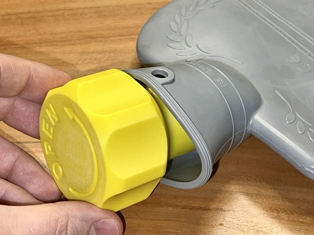 Hot Water Bottle, Cap Helper Tool, opener, handle - Free 3D Print Model ...