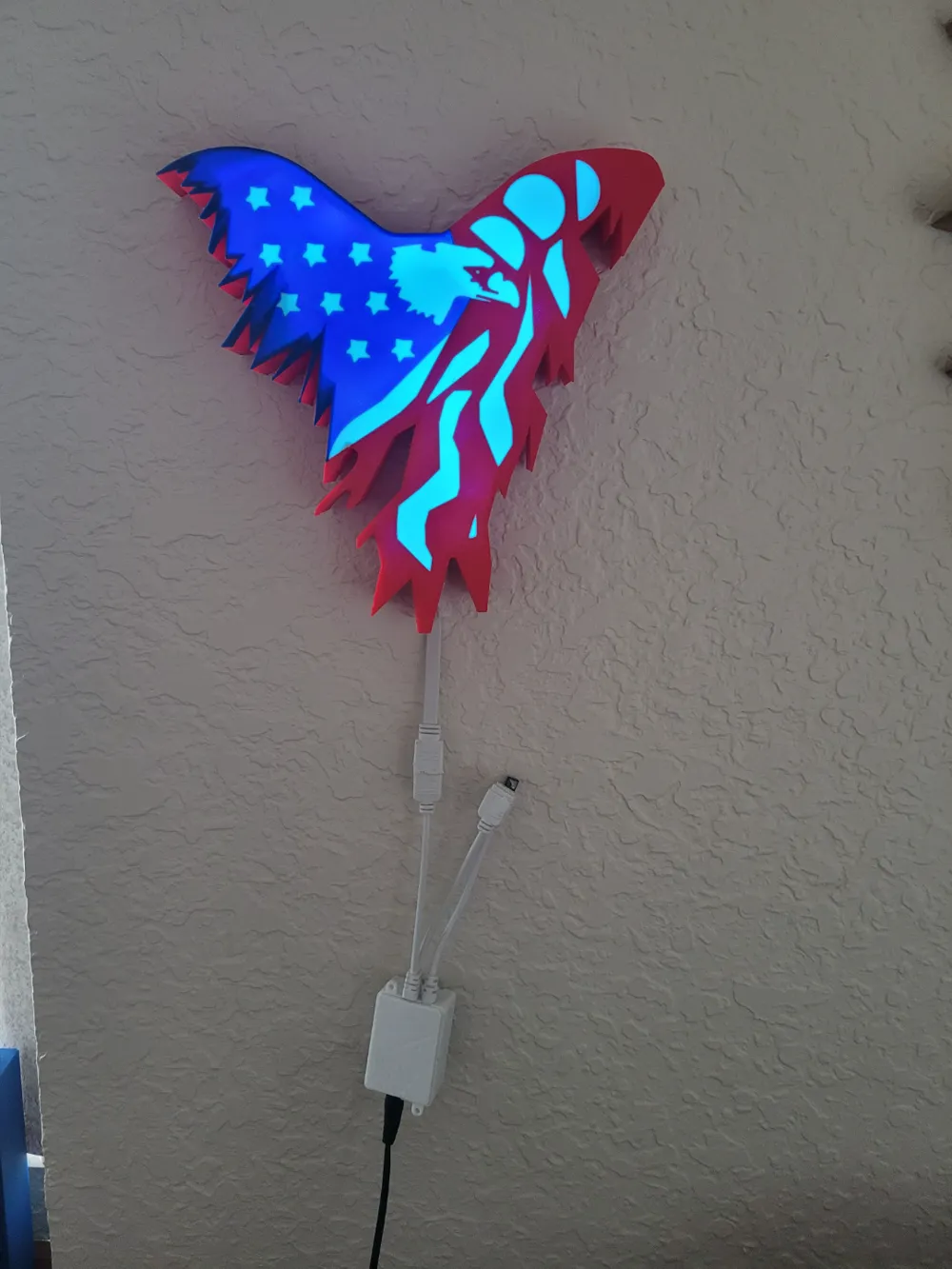 Eagle Flag Light Box cover by 3dprintmagicllc - MakerWorld
