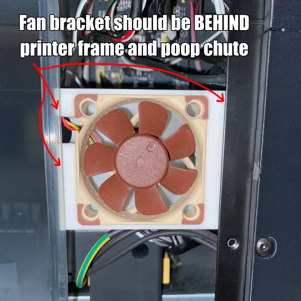 P1P, P1S, X1C Noctua or Bambu Control Board Fan Duct - Easy Install for ...