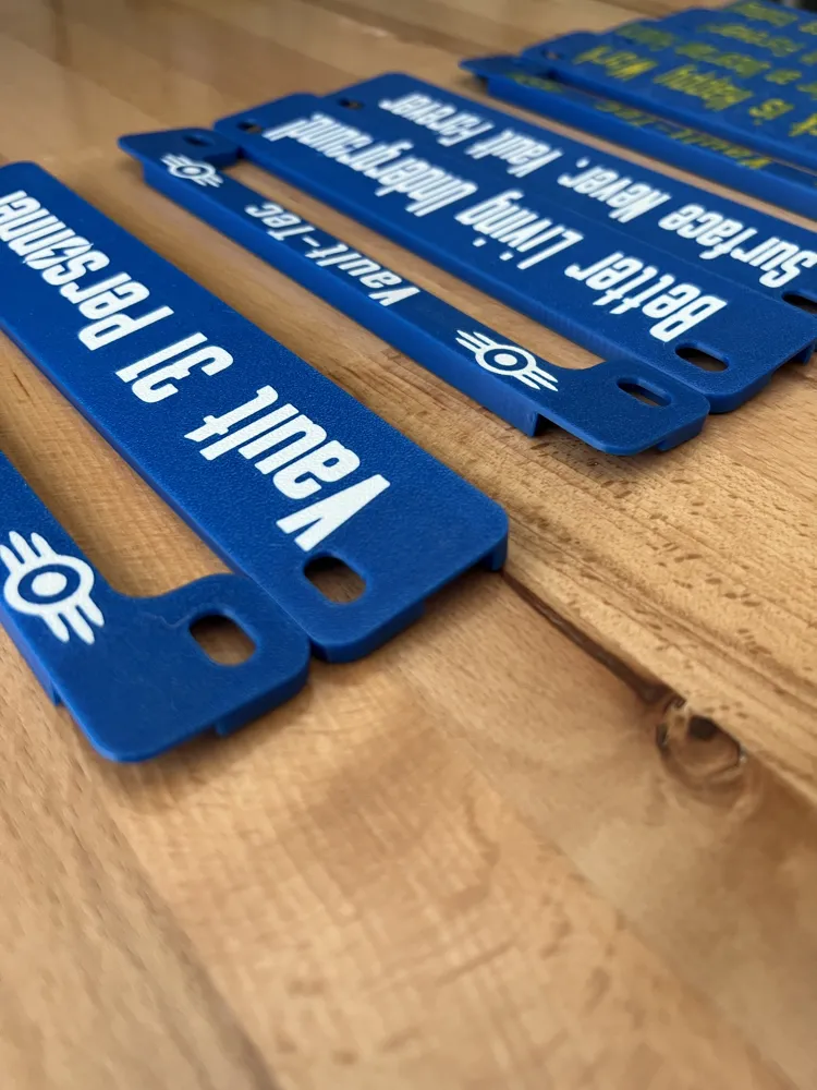Fallout License Plate Frame Bundle - VAULT-TEC Remixed by Starlayer ...