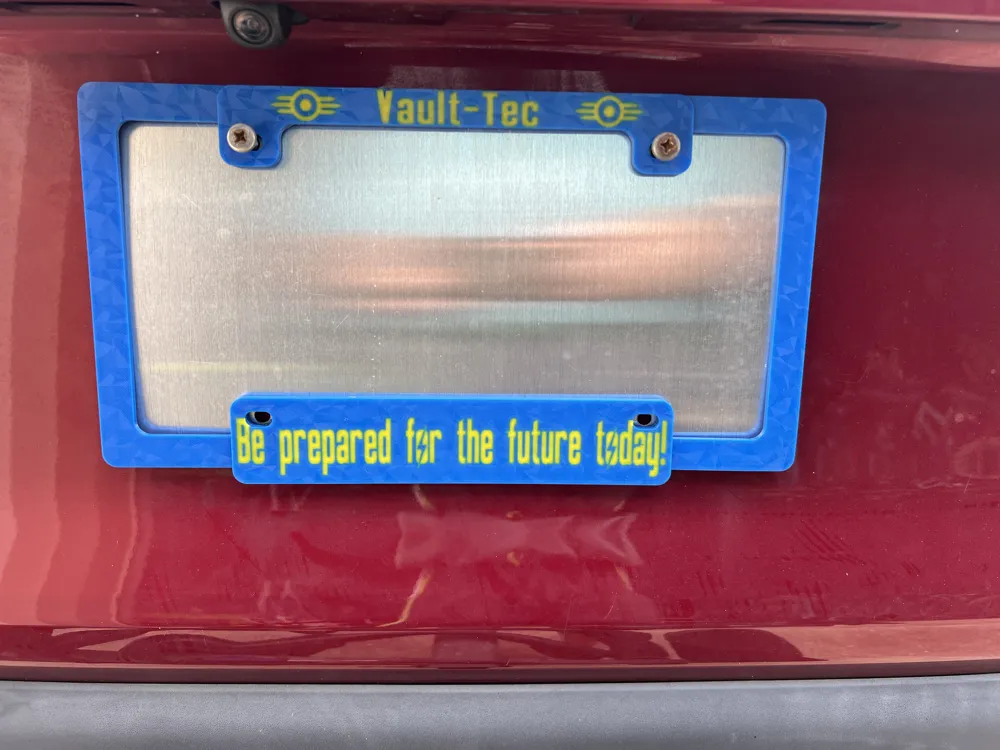 Fallout License Plate Frame Bundle - VAULT-TEC Remixed by Starlayer ...