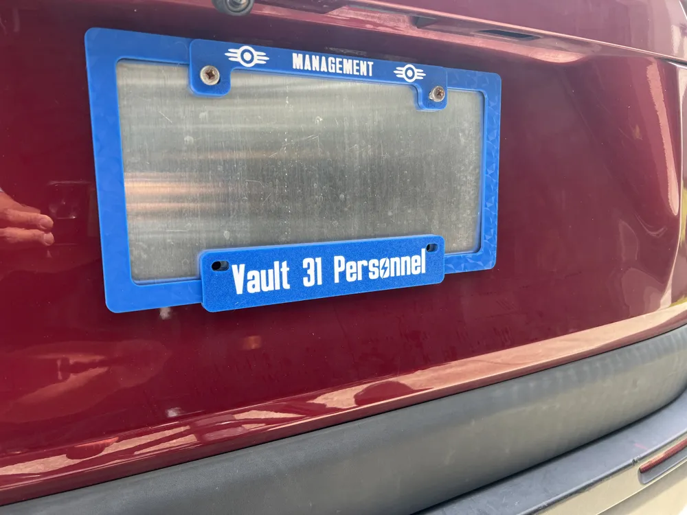 Fallout License Plate Frame Bundle - VAULT-TEC Remixed by Starlayer ...