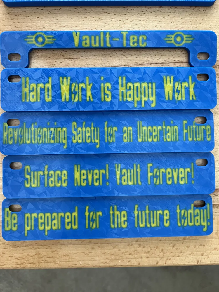 Fallout License Plate Frame Bundle - VAULT-TEC Remixed by Starlayer ...