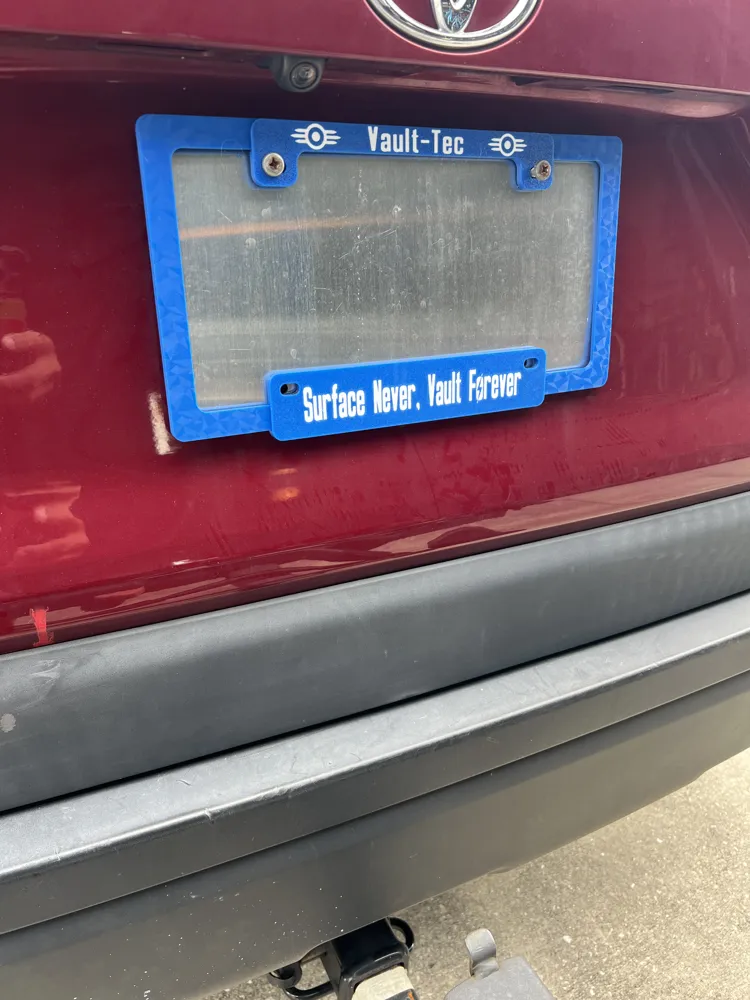 Fallout License Plate Frame Bundle - VAULT-TEC Remixed by Starlayer ...