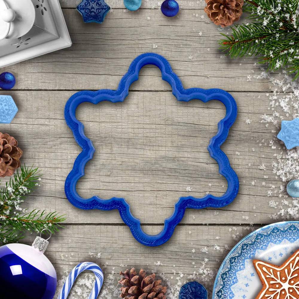 Snowflake cookie cutter for Christmas by Indibles - MakerWorld