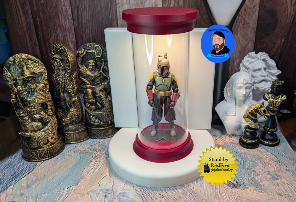 Action Figure Display Case with Lighting by PrinterMcgee - MakerWorld