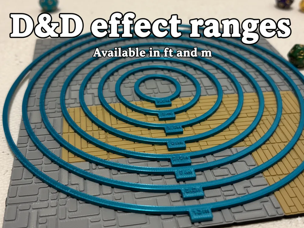 DnD effect range rings by G-Samben MakerWorld: Download Free 3D Models