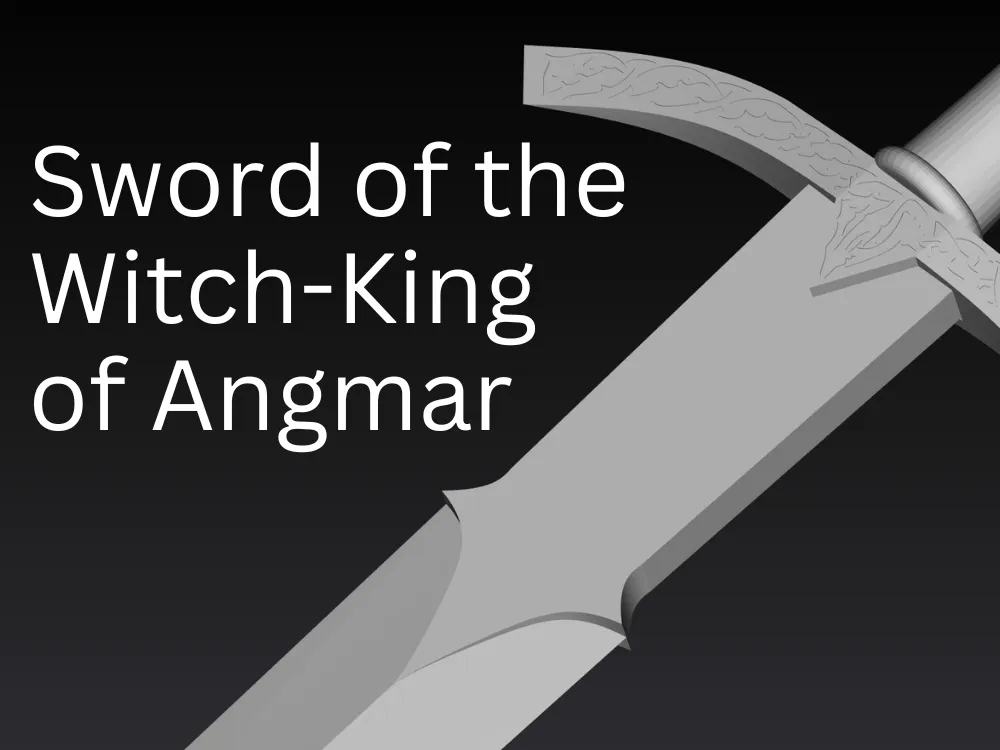 Espada do Rei Bruxo de Angmar - Senhor dos Anéis Remixado por JamesRagnar MakerWorld: Baixe ...