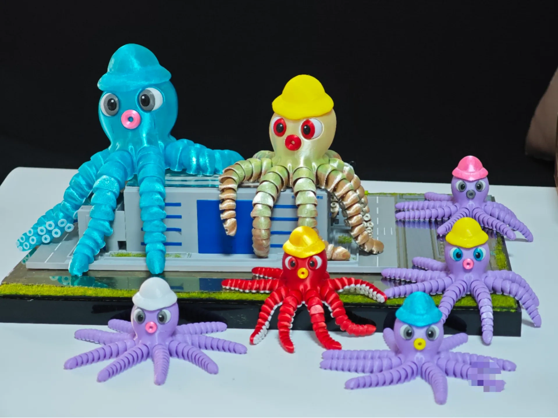 Octo-worker~Octo-construction team~Print-in-place articulated octopus ...