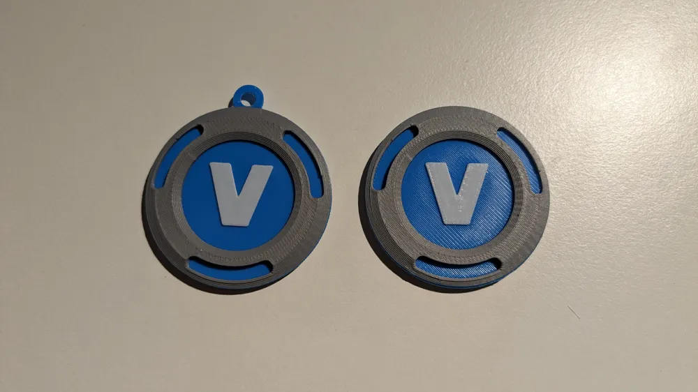 Multicolor V-Buck and V-Buck-KeyChain by plokr_ - MakerWorld