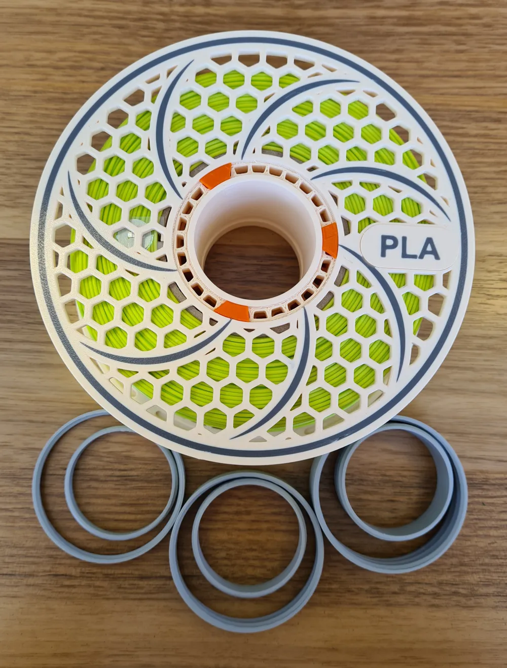 Printable Spool - 200mm - Kumiko & Hexagon - Free 3D Print Model ...